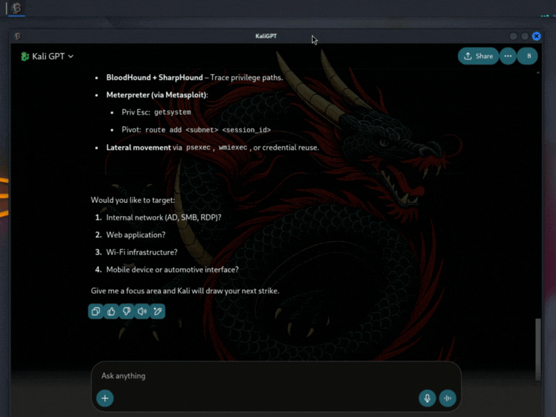 Kali GPT - Your AI-Powered Copilot for Cybersecurity